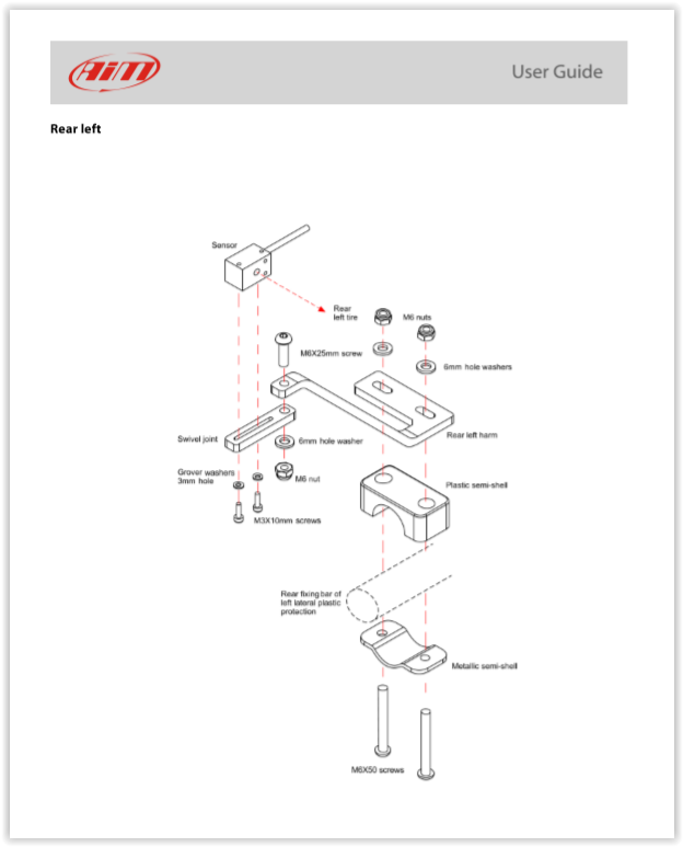 AIM MYCHRON KART TIRE TEMP SENSOR MOUNTING BRACKET KIT – Auto Craze Miami