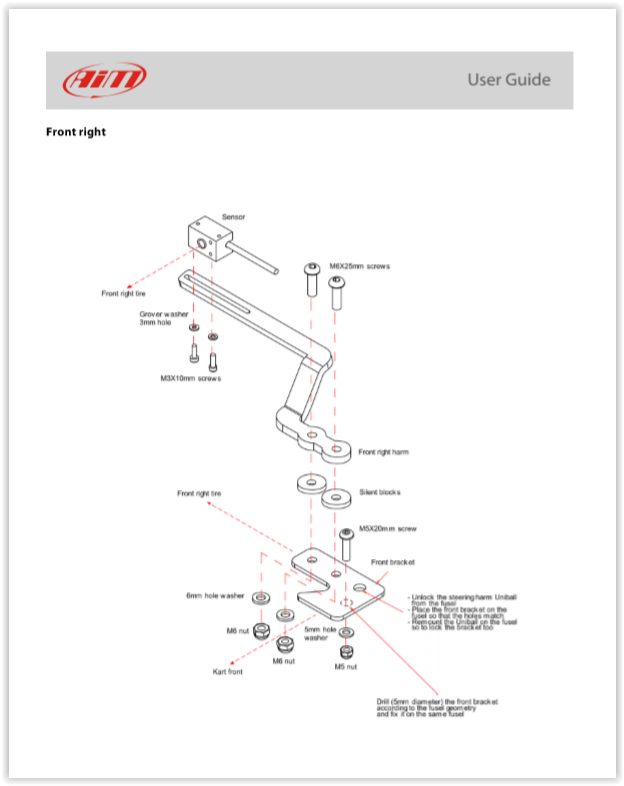 AIM MYCHRON KART TIRE TEMP SENSOR MOUNTING BRACKET KIT – Auto Craze Miami
